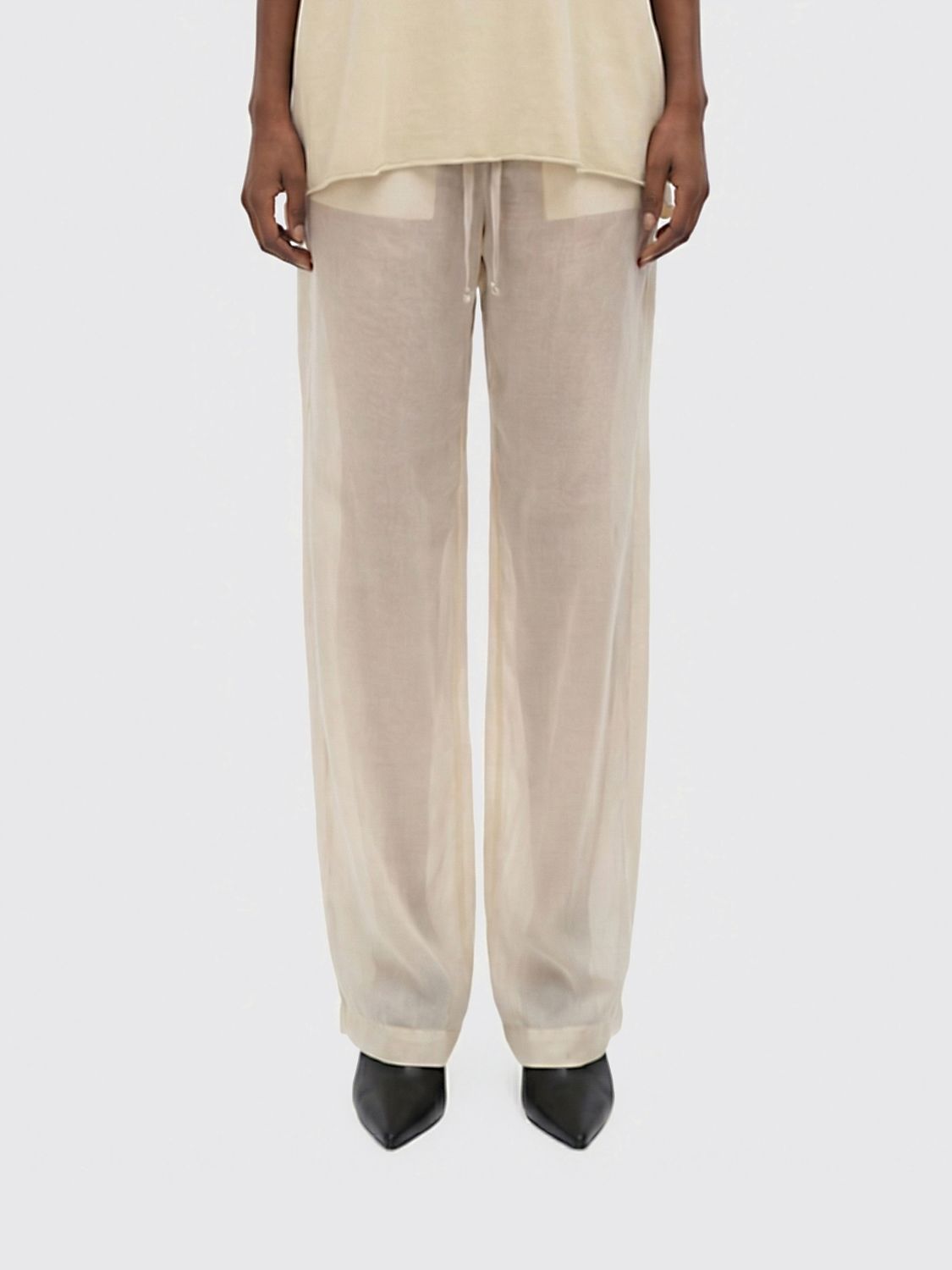 RICK OWENS Rick Owens Wide Leg Drawstring Trousers